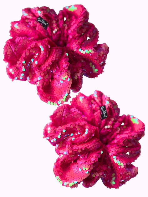 PINK OVERSIZED SEQUIN SCRUNCHIE | Sparklebutt